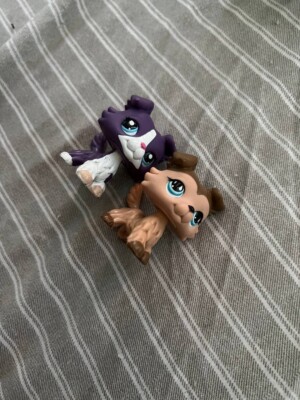 littlest pet shop LPS Hasbro lot of two dogs collie 893 1676 | eBay