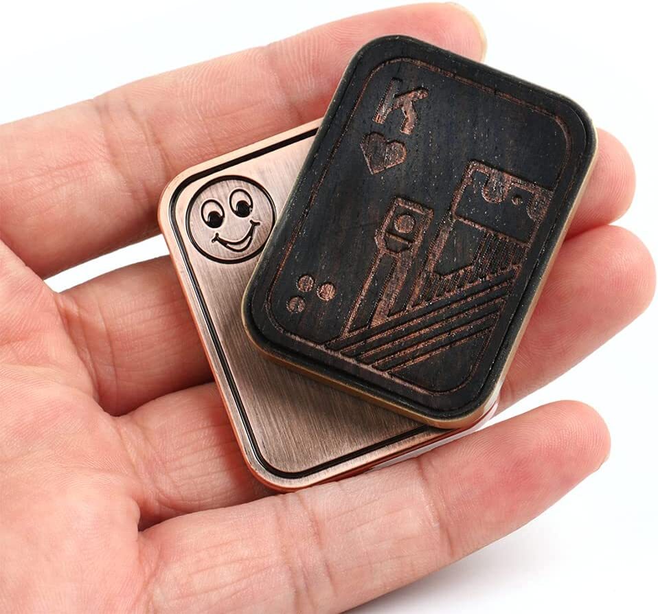 Magnetic Metal Fidget Toy Mini Poker Push Card Fidget Slider Stress ...