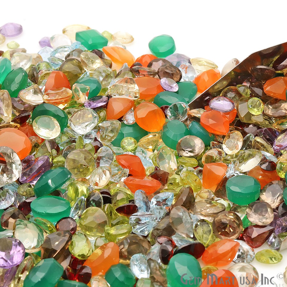 Natural Loose Gemstone Mixed Gems Carat Lot Mix Faceted Cut Semi ...