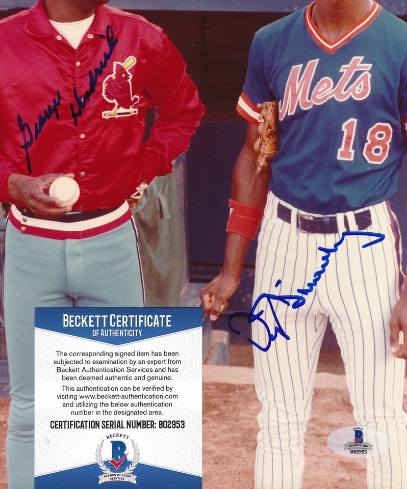 George Hendrick/Darryl Strawberry Dual-Signed/Auto 8x10 Photo Beckett ...