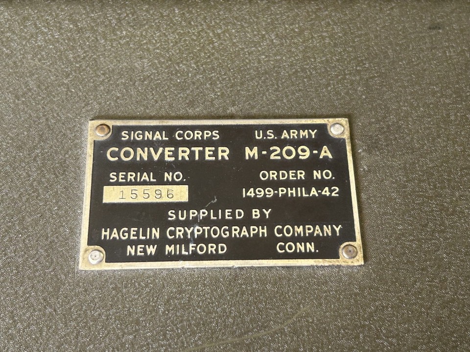 Original US Military Hagelin M209-A Cipher Machine | eBay