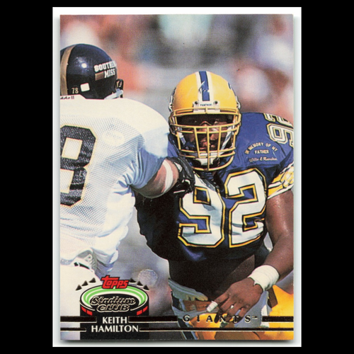 Keith Hamilton Rookie #516 1992 Topps Stadium Club New York Giants ...