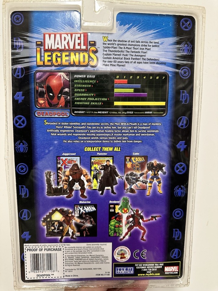 ToyBiz Marvel Legends Series VI 6 Deadpool & Doop Figure NEW 2004 | eBay