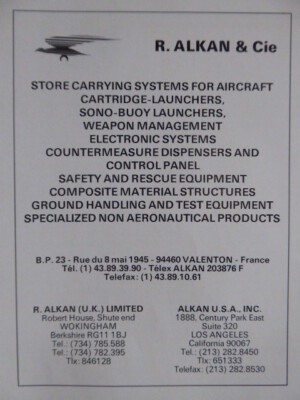 5/1987 PUB R ALKAN VALENTON AIRCRAFT ARMAMENT LAUNCHER PYLON ORIGINAL ...