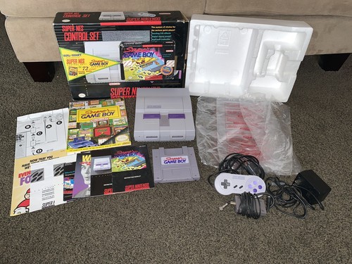 Super Nintendo SNES Super Game Boy Set Very Rare Walmart Complete In ...