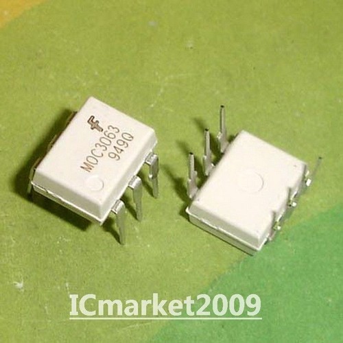 50 PCS MOC3063 DIP-6 MOC3063M -Cross Optoisolators Triac Driver Output ...