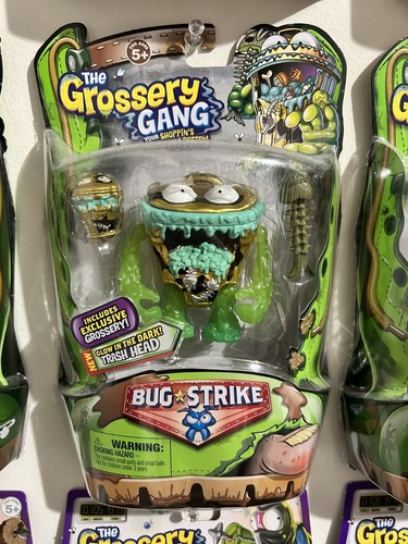 Grossery Gang Bug Strike GITD TRASH HEAD Powered Up Figure Moose Toys ...