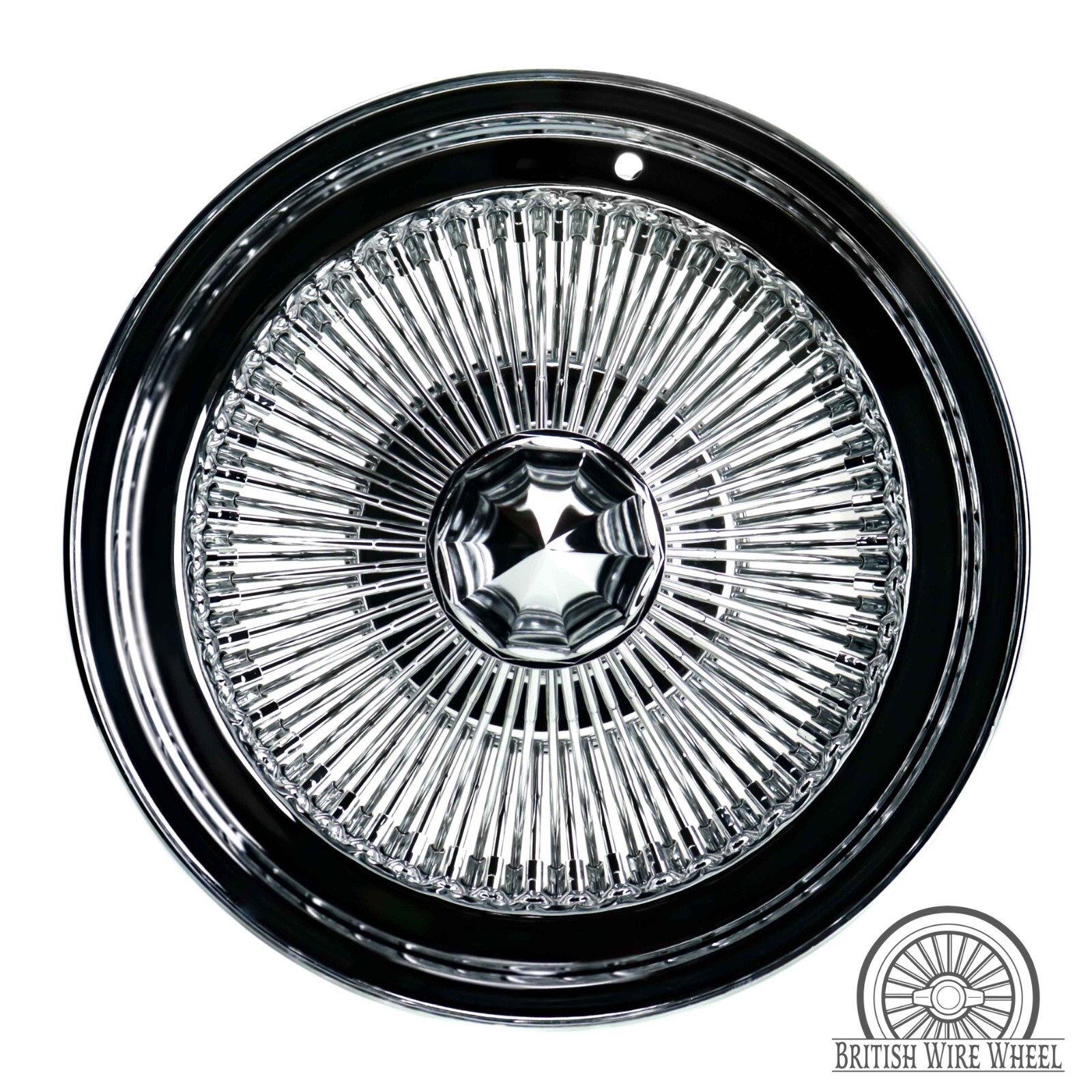 Lowrider Wire Wheels:15 x 7 Standard, 100 Spoke w/ Bullet Spinner Caps ...