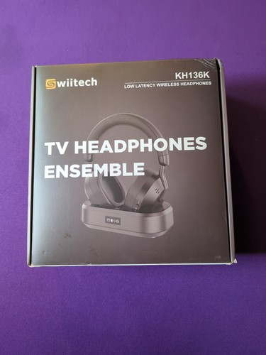 Swiitech KH136K TV Low Latency Wireless Headphones Ensemble With Charging Base | eBay