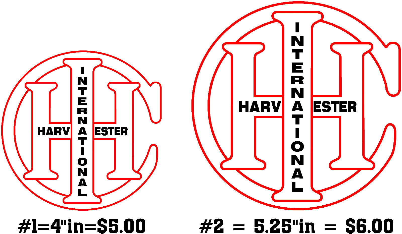 International Harvester IHC - Vintage 1920's Redrawn Round Emblem ...