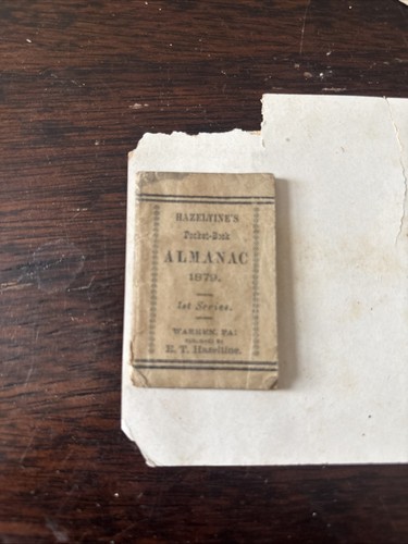Hazeltine Pocket Book 1878 First Series Calendar Antique Book | eBay UK