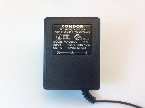 1 PC - CONDOR AC-DC ADAPTER 9VDC-500mA 3.5mm Mini DC POWER PLUG ...