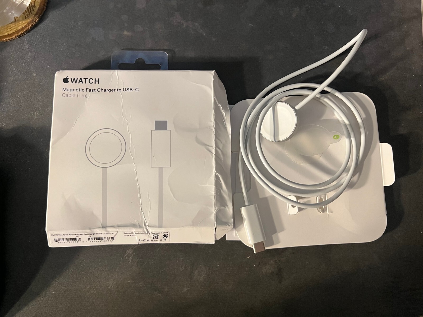Apple MLWJ3AM/A A2515 Watch Magnetic Fast Charger to USB-C Cable 1m ...