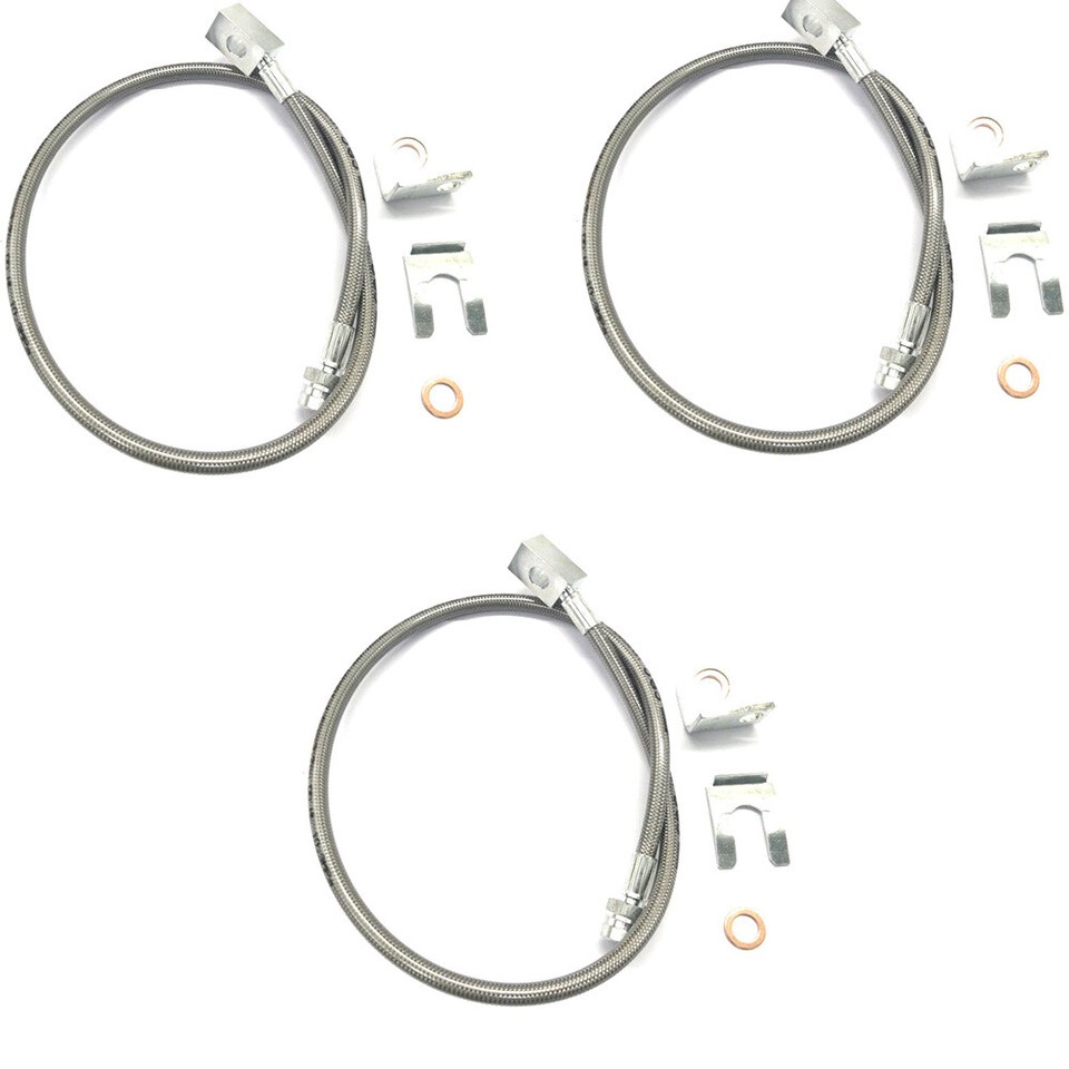 Extended Stainless Brake Lines For 87-06 Jeep Wrangler TJ YJ 84-01 ...