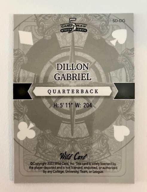 2023 Wild Card Dillon Gabriel 3/5 King Spades Orange Mosaic 5 Card Draw ...