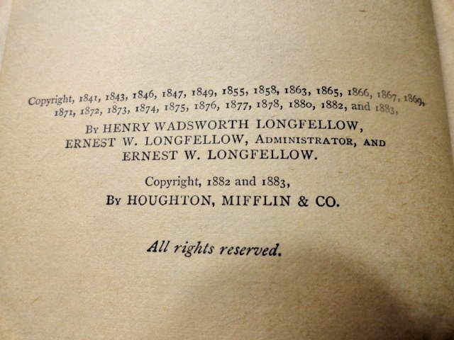 Longfellow 1884 Miniature Antique Hardcover Fiction Poetry Art Noveau ...