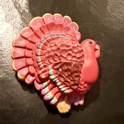 Vintage Hallmark Turkey Thanksgiving Autumn Holiday Signed Plastic Pin ...