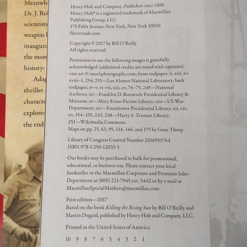 Bill O'Reilly The Day the World Went Nuclear Hardcover Dropping The ...