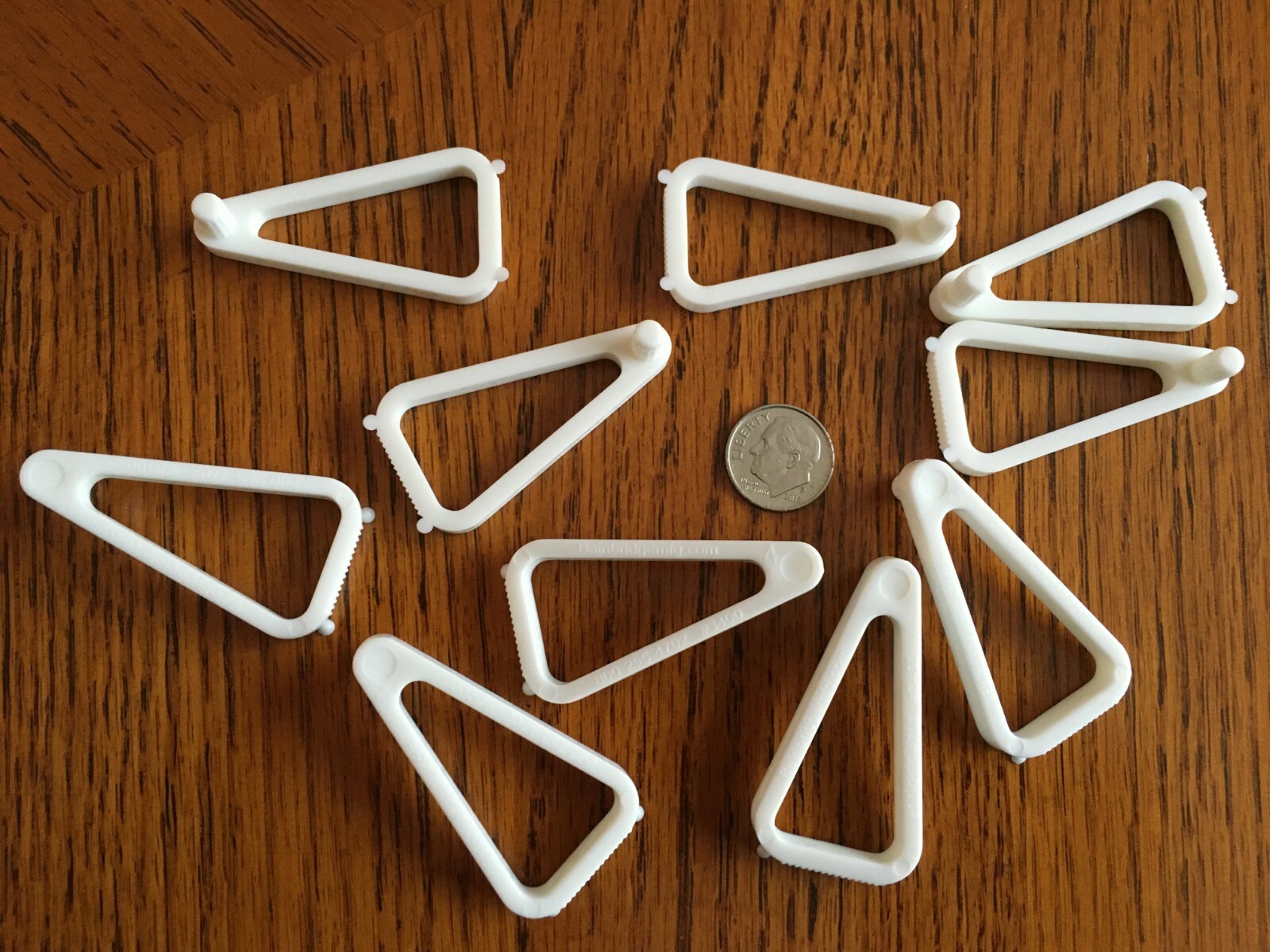 10 Rigid plastic shelf hold down clip 5mm peg designed for 3/4" thick ...