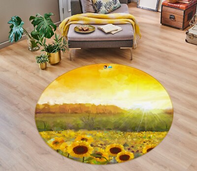 3D Sunflower Field NBC493173 Game Rug Mat Elegant Photo Carpet Mat Romy ...