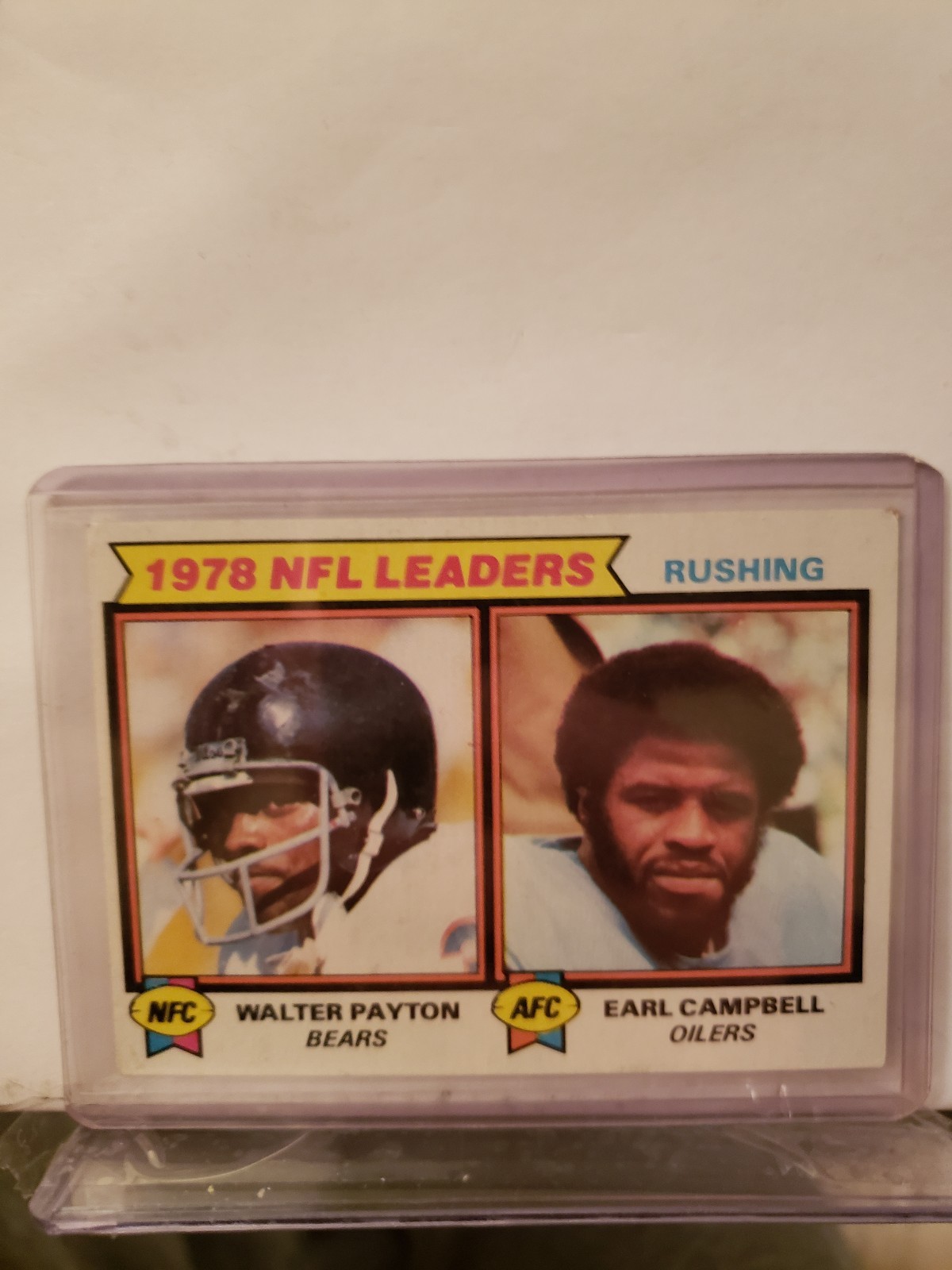 1979 TOPPS '78 NFL RUSHING LDRS. WALTER PAYTON & EARL CAMPBELL ORIGINAL ...
