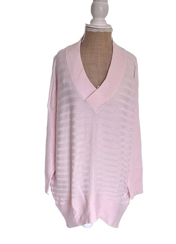Bodyflirt Ladies Light Pink Ribbed Oversized Jumper Sweater Size S 10/ ...