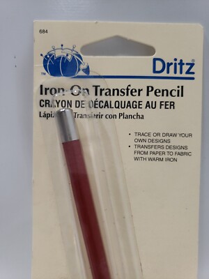 Dritz-Iron-On Transfer Pencil 684 Transfer/Trace Designs From Paper To ...