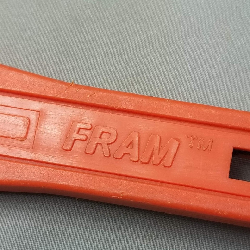 FRAM Oil Filter Wrench Adjustable Jaw Grip Orange Handle Automotive ...