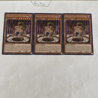 Yugioh 3x Impcantation Talismandra NM Wild Survivors Same Day Shipping ...