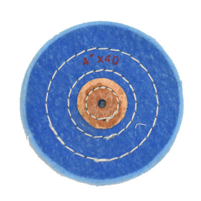 4" x 40 Ply Platinum Blue Buff Wheel For Jewelers Bench Grinder Lathe ...