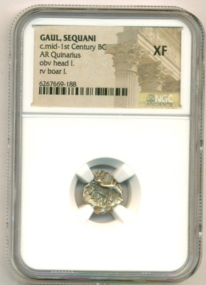 Ancient Gaul - Sequani c mid 1st Century BC AR Quinarius XF NGC | eBay