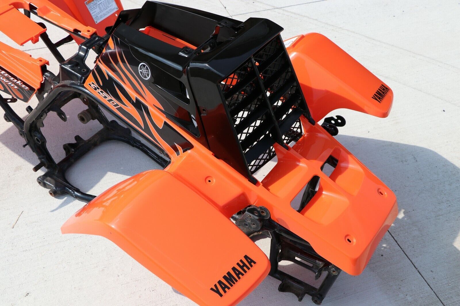 Yamaha Banshee Fenders + Gas Tank Plastic + Grill + Graphics Black ...