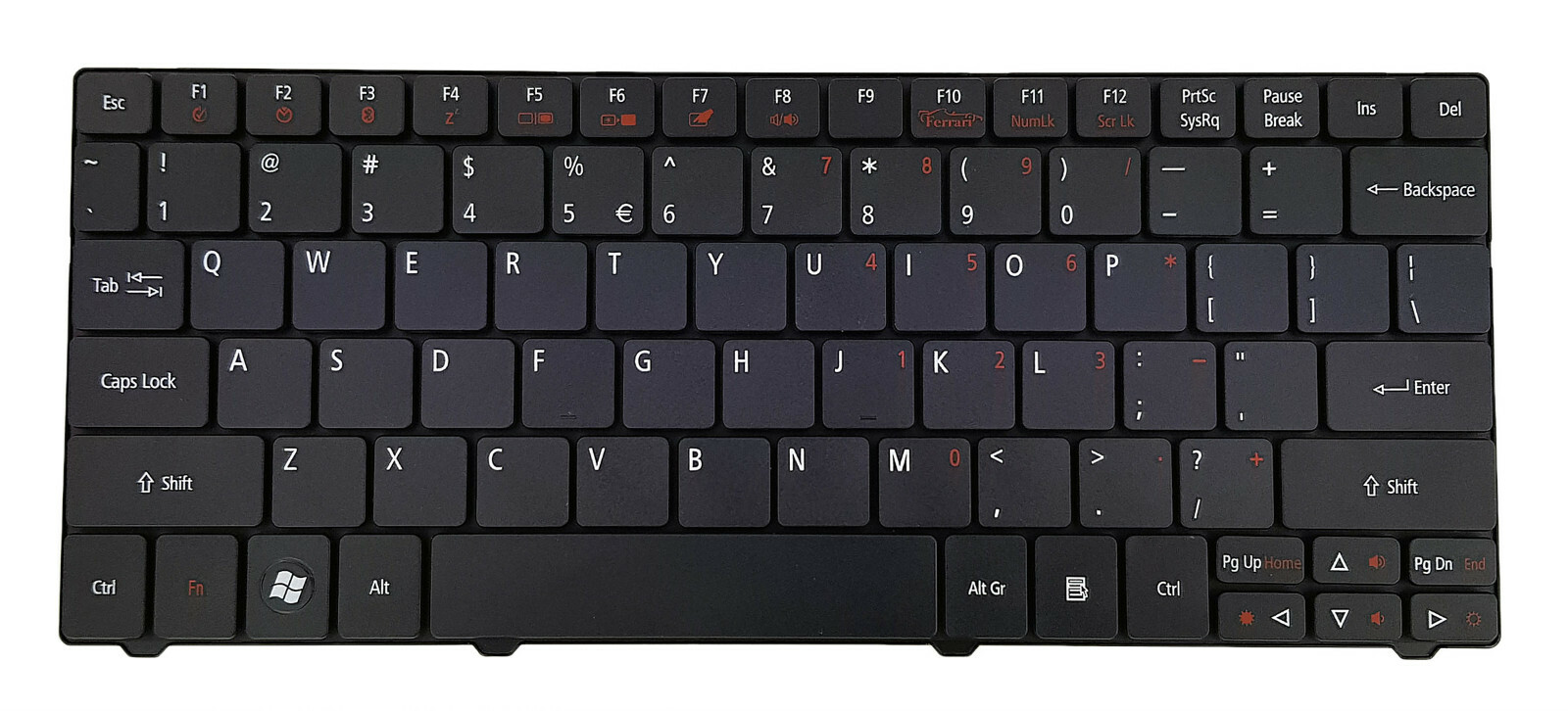 NEW GENUINE ACER FERRARI ONE 200 KEYBOARD US | eBay