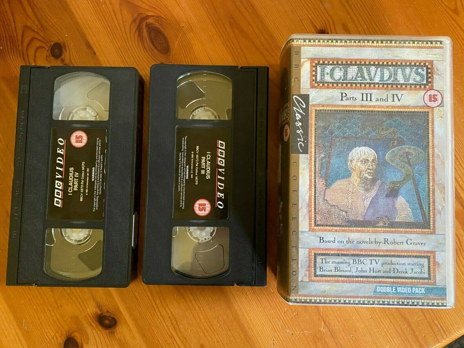 I CLAUDIUS BBC TV DRAMA PART 3 & 4 DOUBLE VHS VIDEO Pre Owned Roman ...