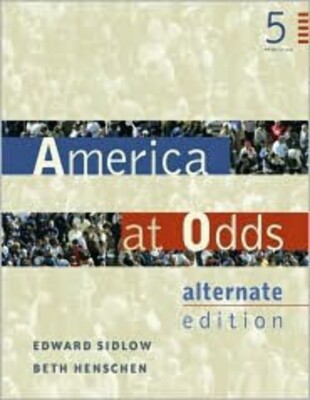 America at Odds: Alternate Edition by Edward I. Sidlow Paperback VERY ...