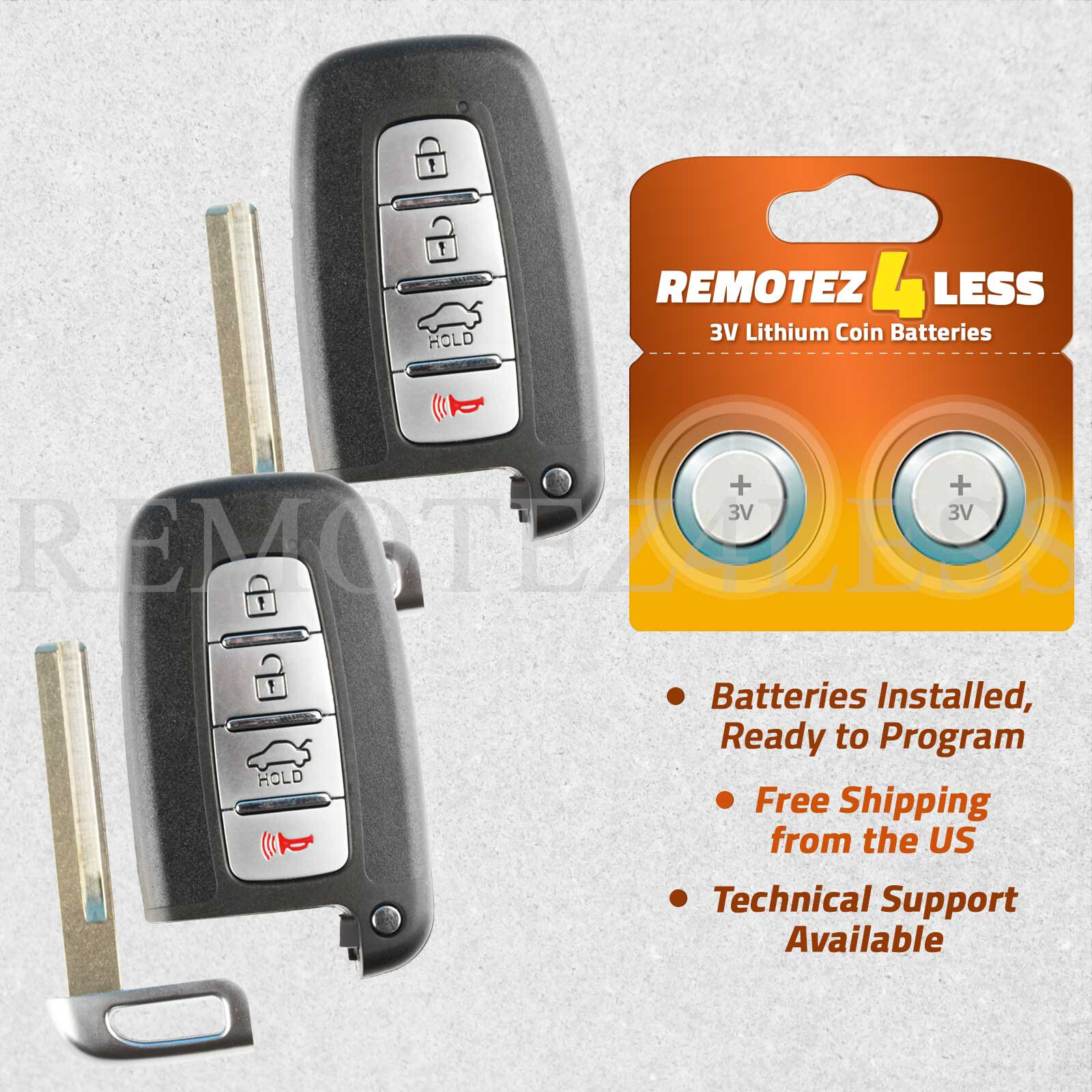 2 For 2011 2012 2013 Kia Soul Replacement Remote Fob High Security Key ...