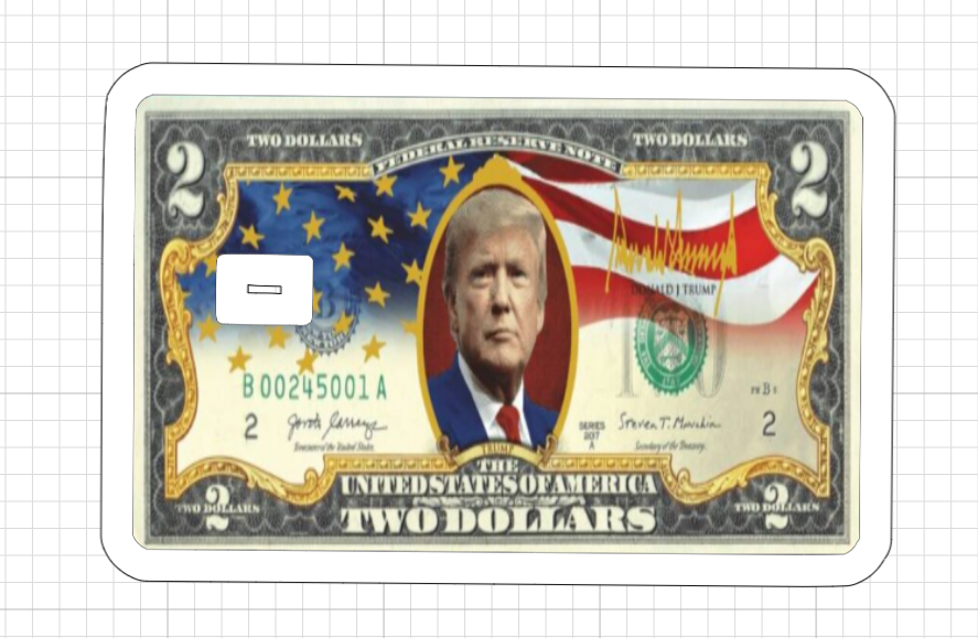 Color Donald Trump $ 2 Bill Credit Debit Card Skin MAGA America Sticker ...