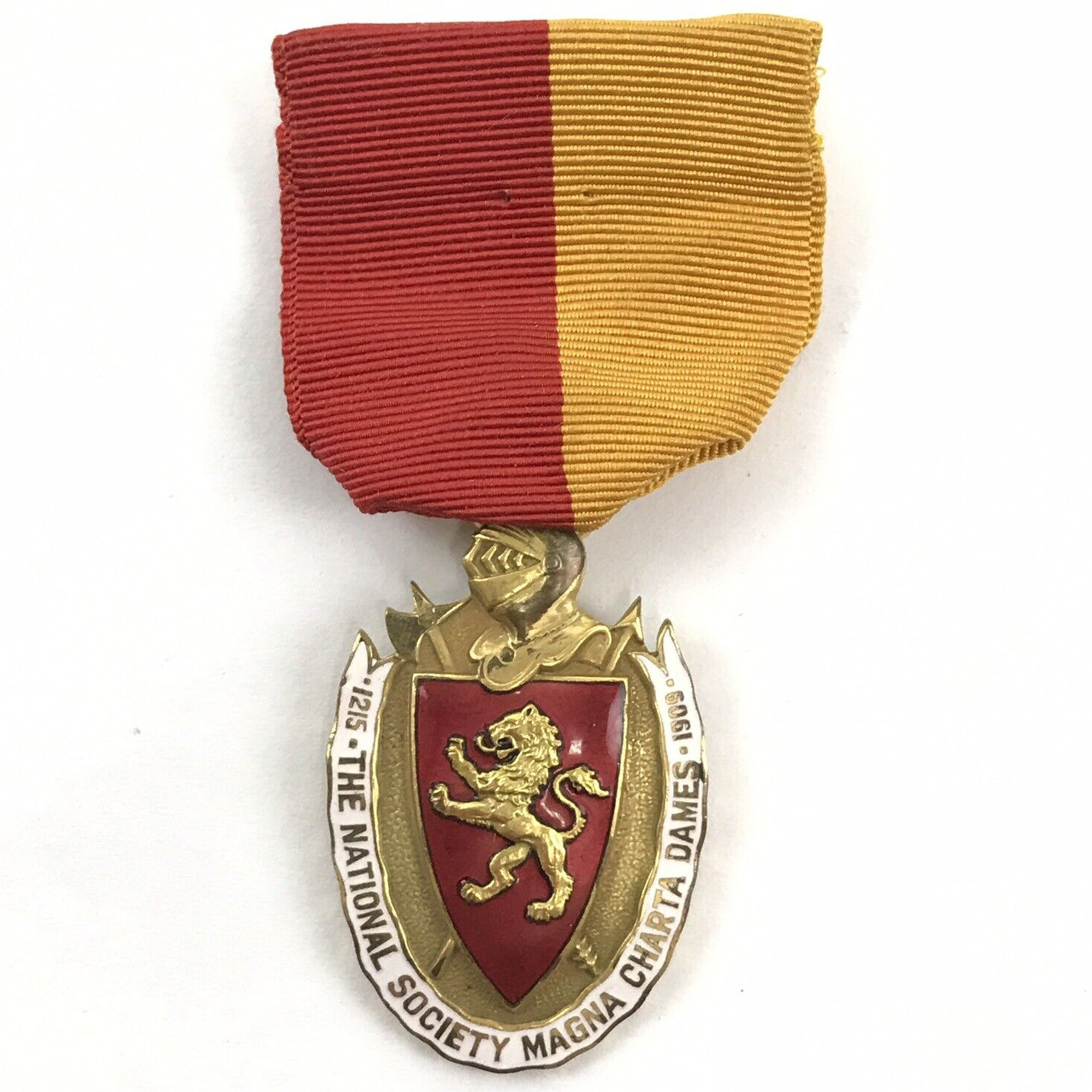Vintage National Society of Magna Charta Dames Insignia Medal, Lion ...