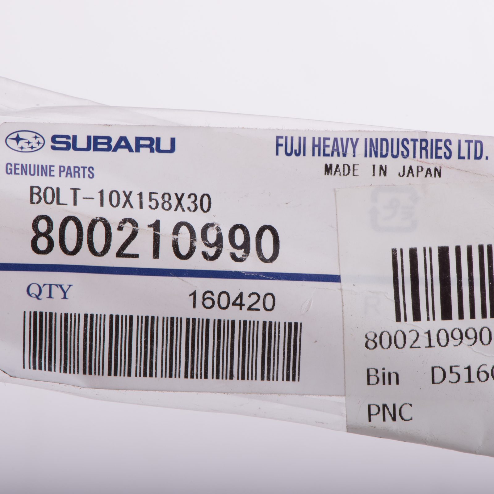 OEM 1990-2018 Subaru Engine Crankshaft Main Bearing Cap Bolt Set (x8 ...