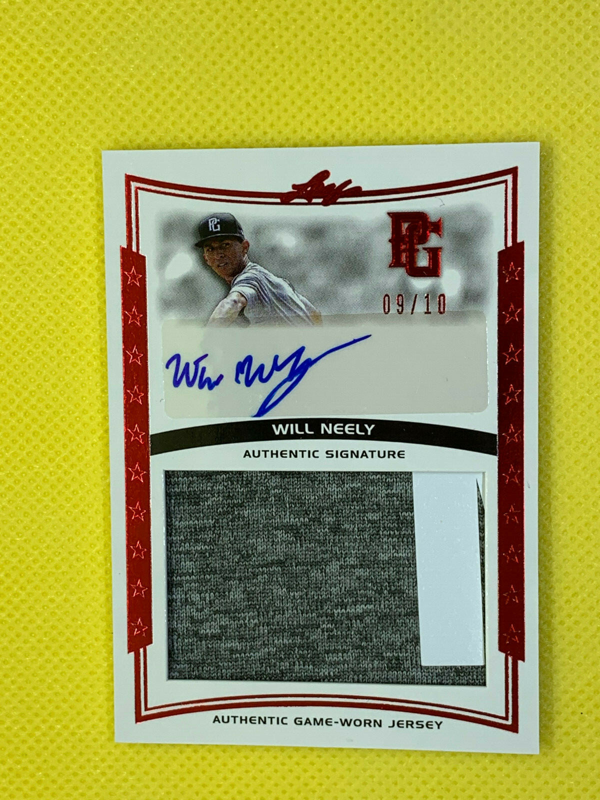 WILL NEELY 2014 Leaf Perfect Game National Showcase AUTO Jersey 09/10 ...