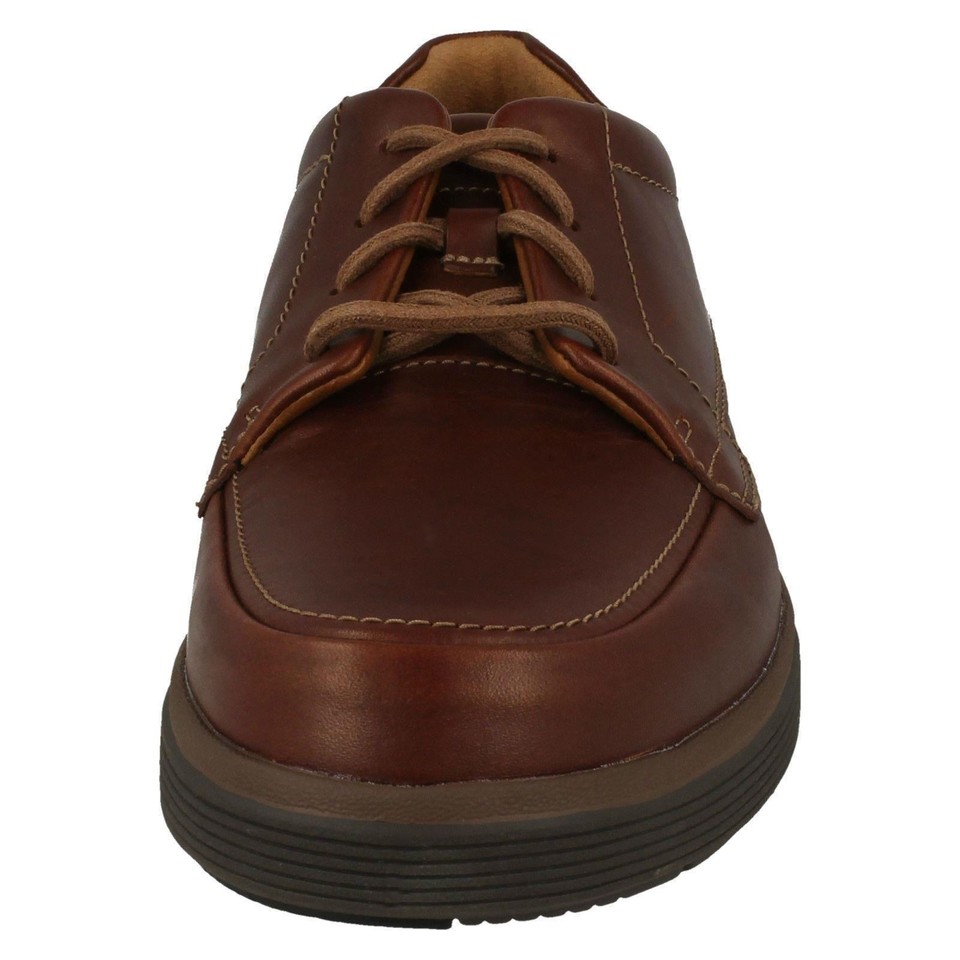 Mens Clarks Unstructured Un Abode Ease Leather Casual Lace Up Shoes - G ...