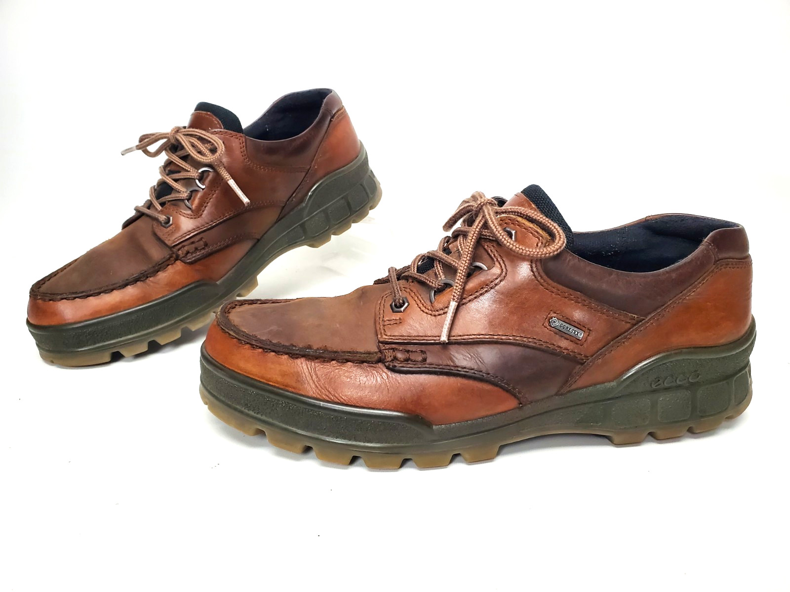 ECCO Track GTX Waterproof Moc Toe Bison Brown Leather… - Gem