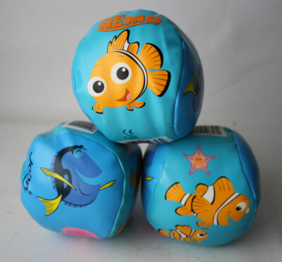 3X RARE FINDING NEMO PLUSH BALLS BY JOHN GERMANY PIXAR DISNEY NEW NOS ...