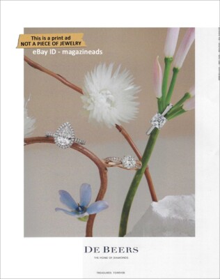 DE BEERS Fine Diamond Jewelry 1-Page Magazine PRINT AD Spring 2021 | eBay