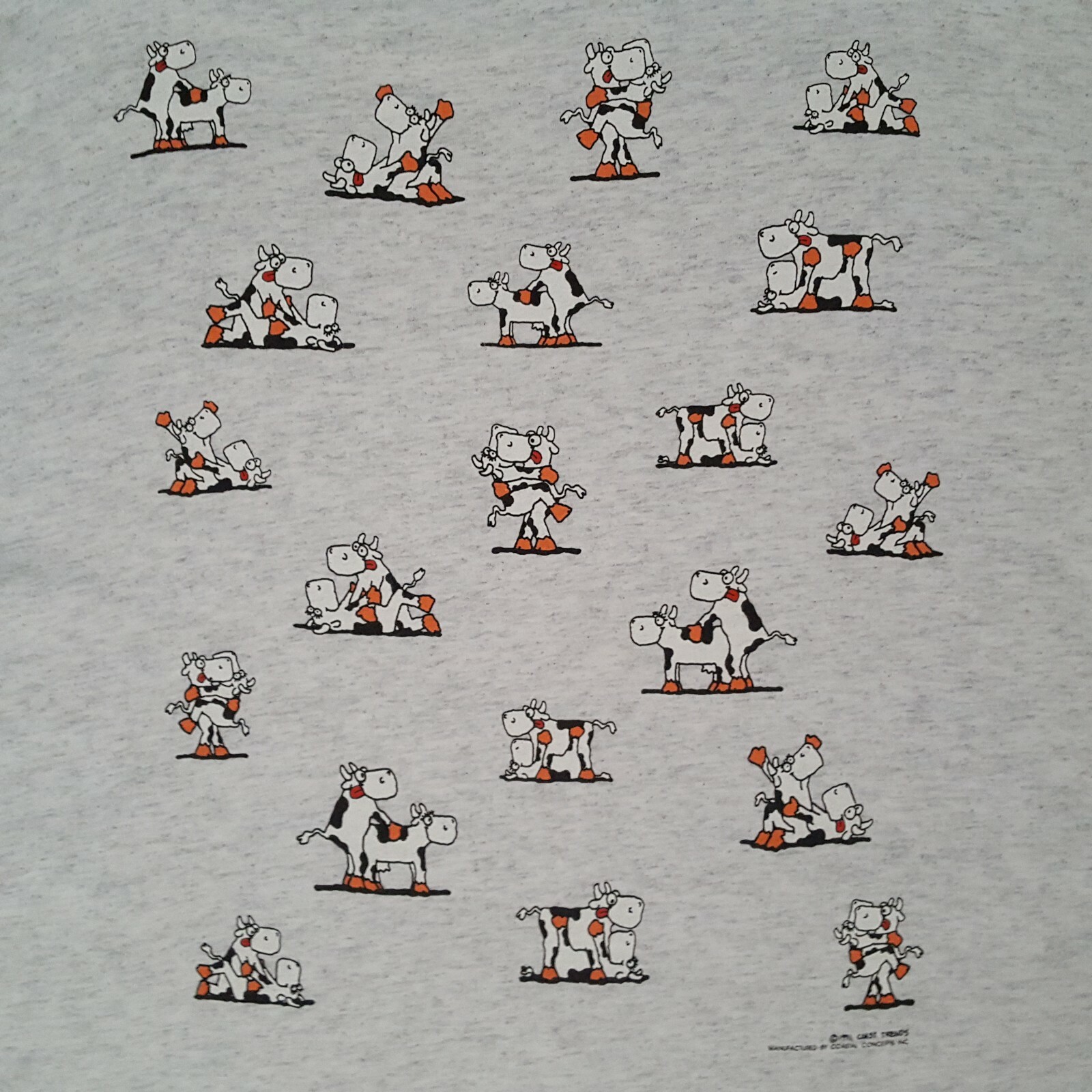 Vtg 1991 Coast Trends Cow Sex Positions 2-Sided Gray … - Gem