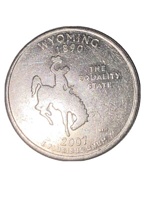 2007 US Mint Wyoming State Quarter (P) *RARE COIN* Struck Off Center ...