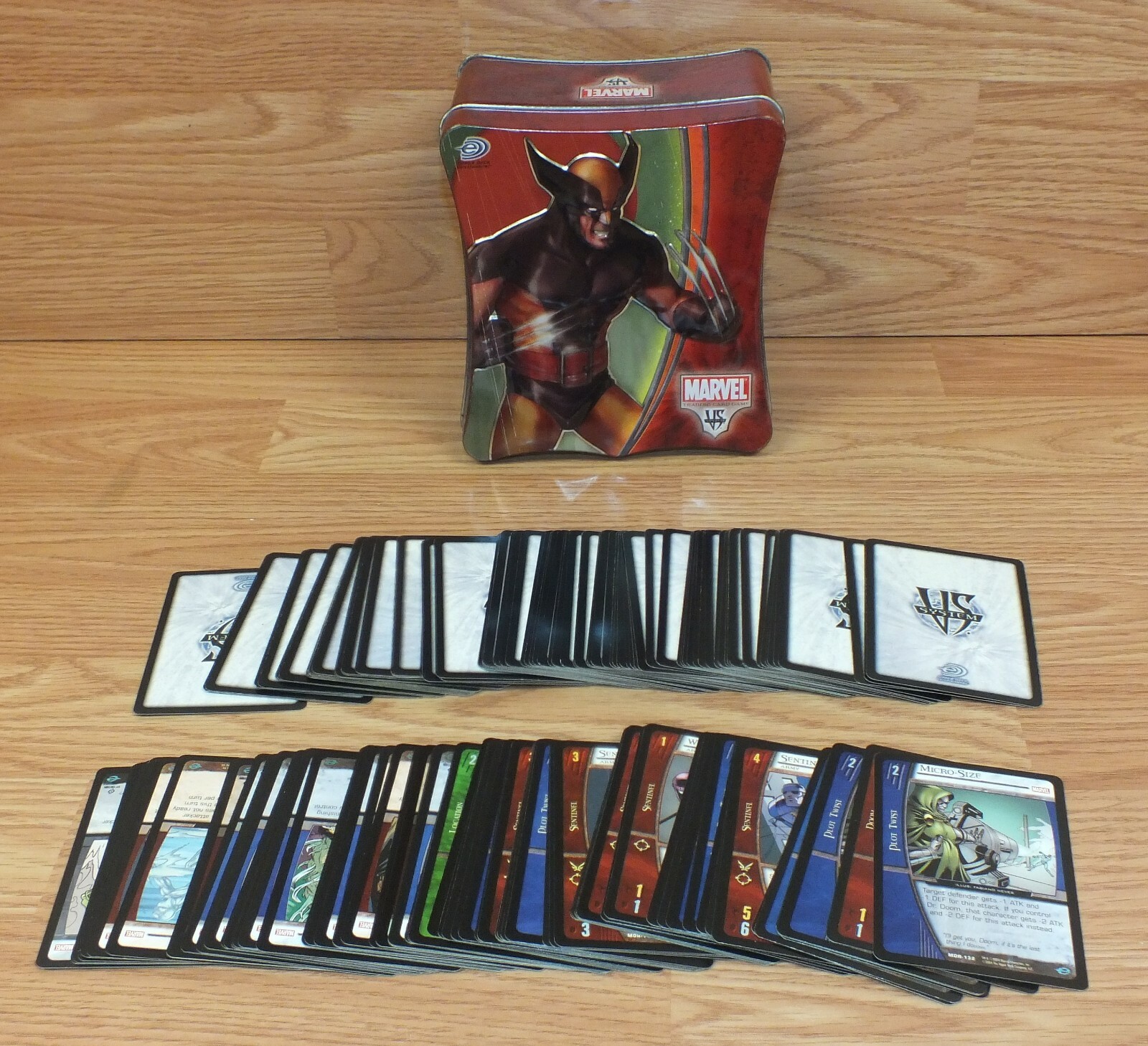 Marvel VS System Wolverine Trading Card Game Tin Box With 155 Trading ...