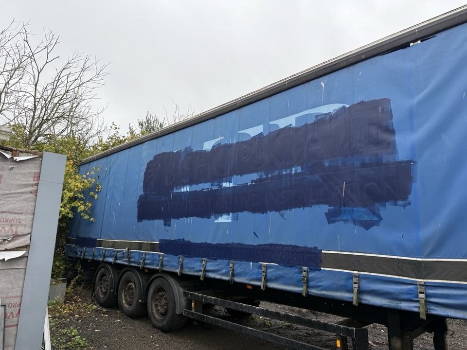 Old Articulated Trailer Curtains. Farms Allotments | eBay UK