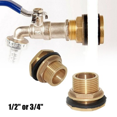 ~1/2 3/4 Water Tank Tap Buckets Connector Brass Bib Tap Click-Lock ...