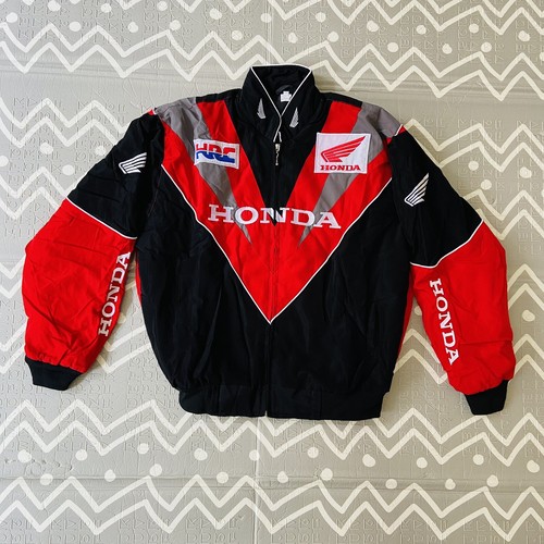Vintage HONDA EMBROIDERED RACING JACKET MOTO RACING F1 MOTORCYCLE ...